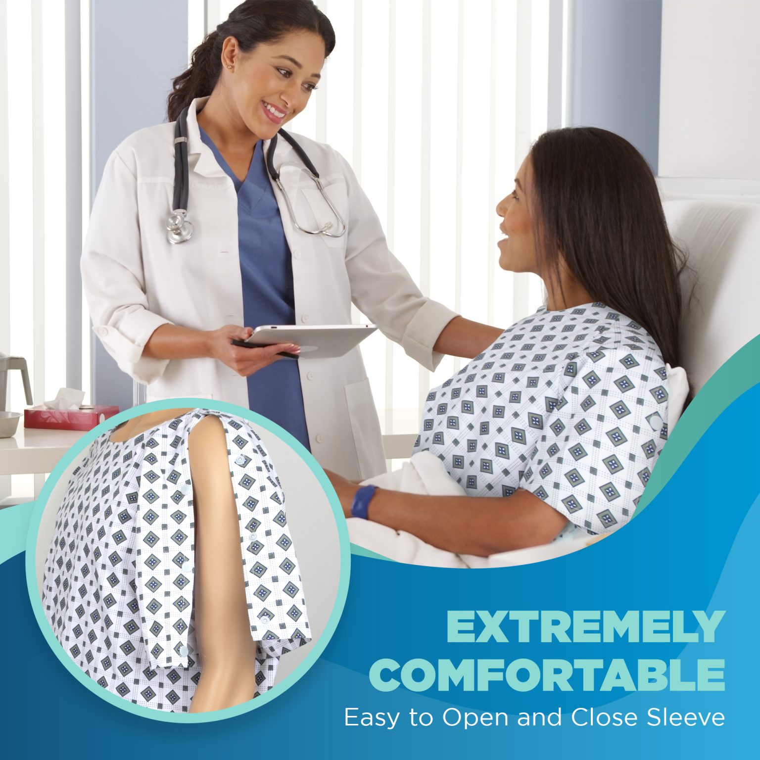 Patient Hospital Gown - Unisex - Bettrmed